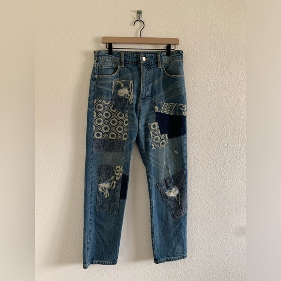 Pilcro | Jeans | Pilcro 27 The Borrowed Patchwork Boyfriend Jeans ...
